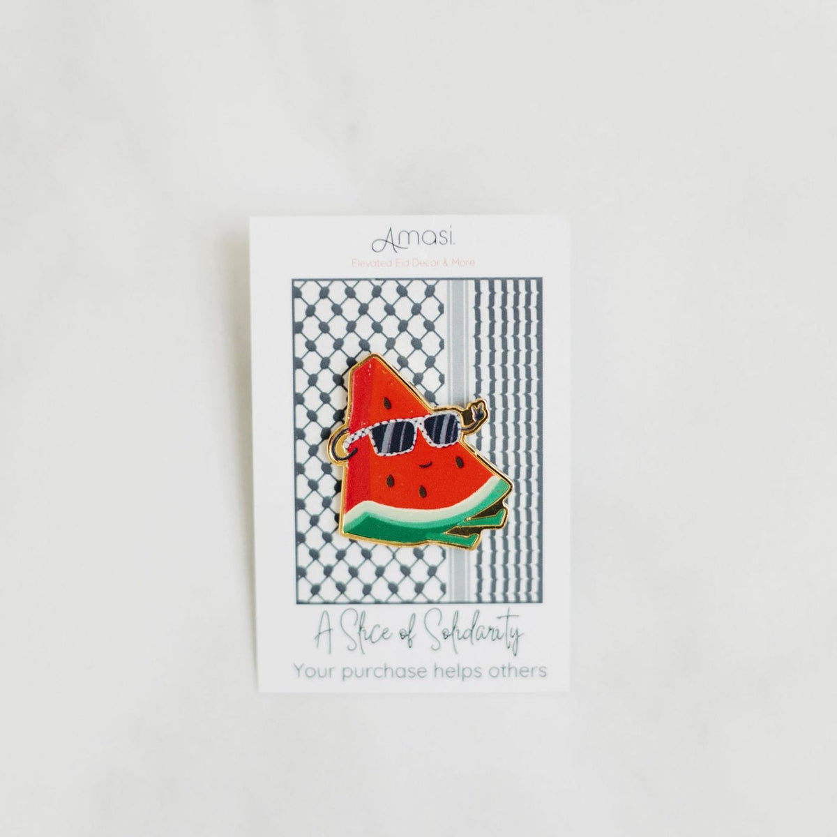 A Slice of Solidarity Watermelon Pin – Amasi Decor