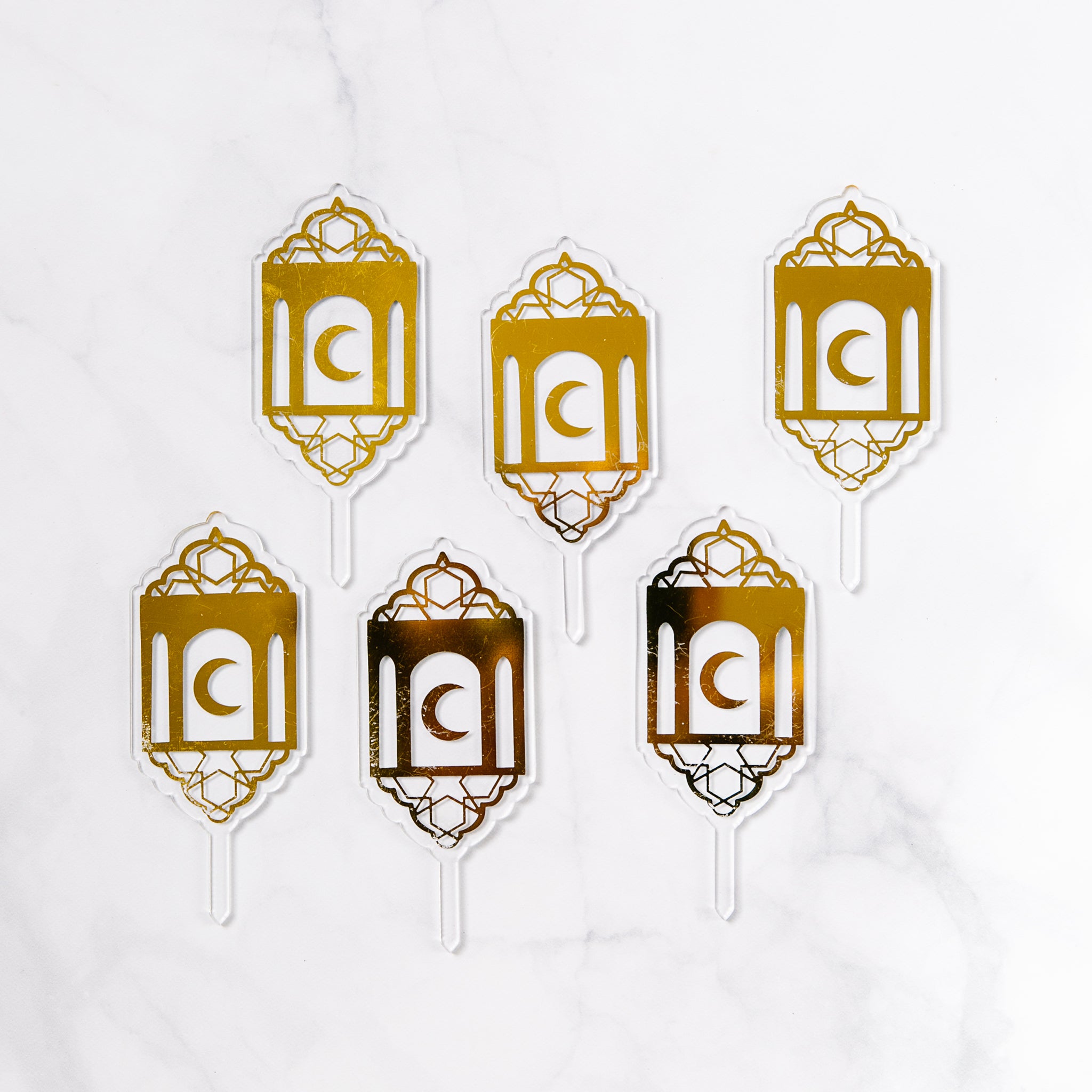 Acrylic Lantern Dessert Toppers (Set of 6) – Amasi Decor