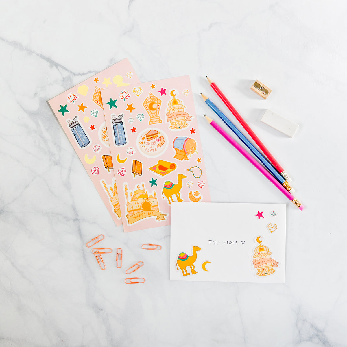 Happy Ramadan & Eid Holiday Sticker Sheet (Set of Two) – Amasi Decor